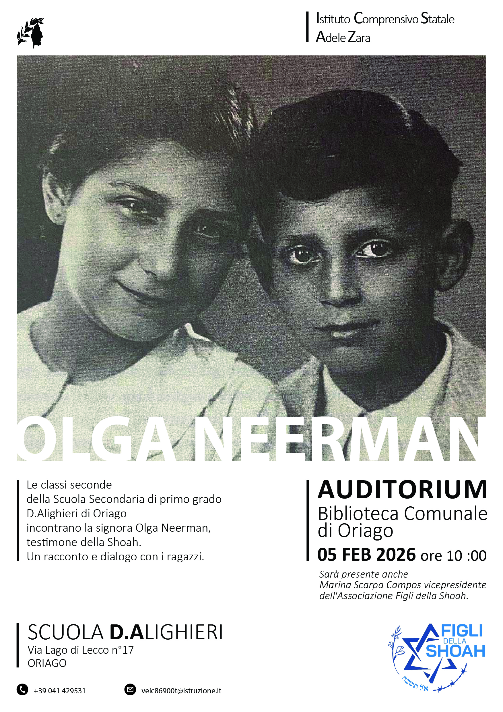 Figli della Shoah | Incontro con Olga Neerman - Oriago (Venezia)